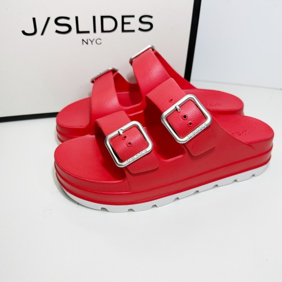 J. Slides | Shoes | New Jslides Simply Eva Slide Sandal Red Women M Nib ...